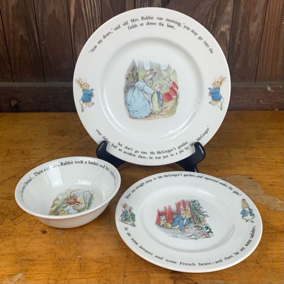 Wedgwood | Dining | Wedgwood Beatrix Potter Peter Rabbit 3 Pc Dish Set ...